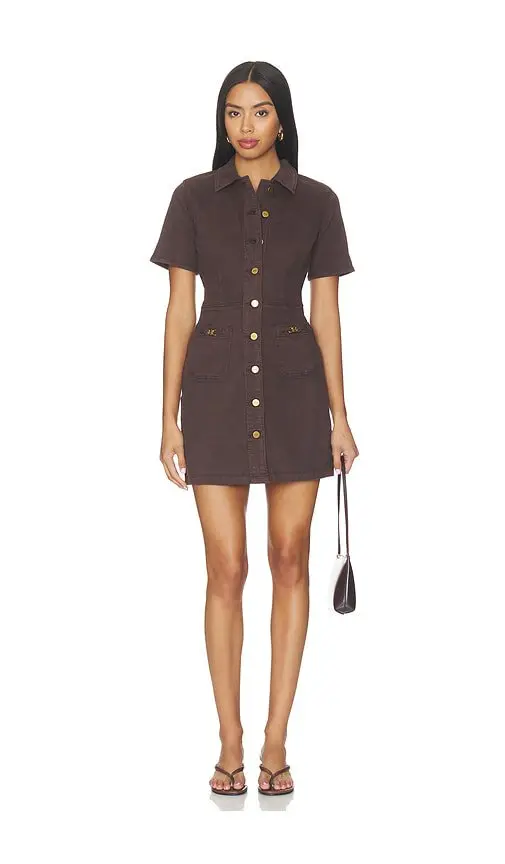 Paige Clementine Denim Dress - Chocolate