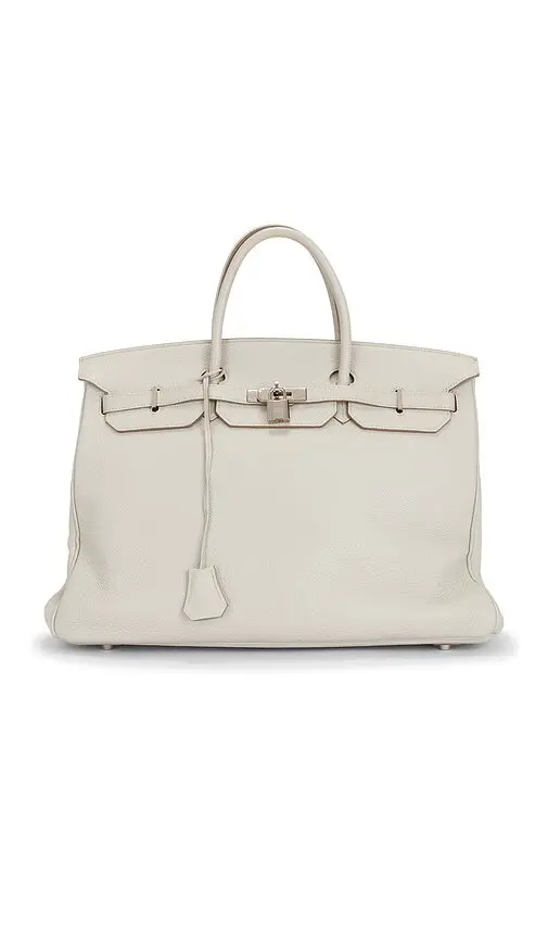 FWRD RENEW Hermes Togo Birkin 40 Handbag - Grey