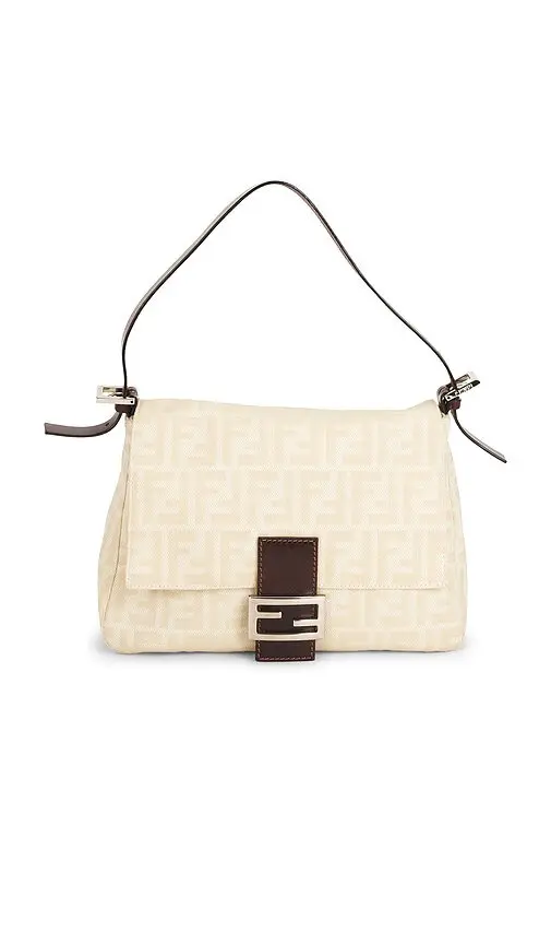 FWRD RENEW Fendi Zucca Mama Forever Baguette Shoulder Bag - Neutral