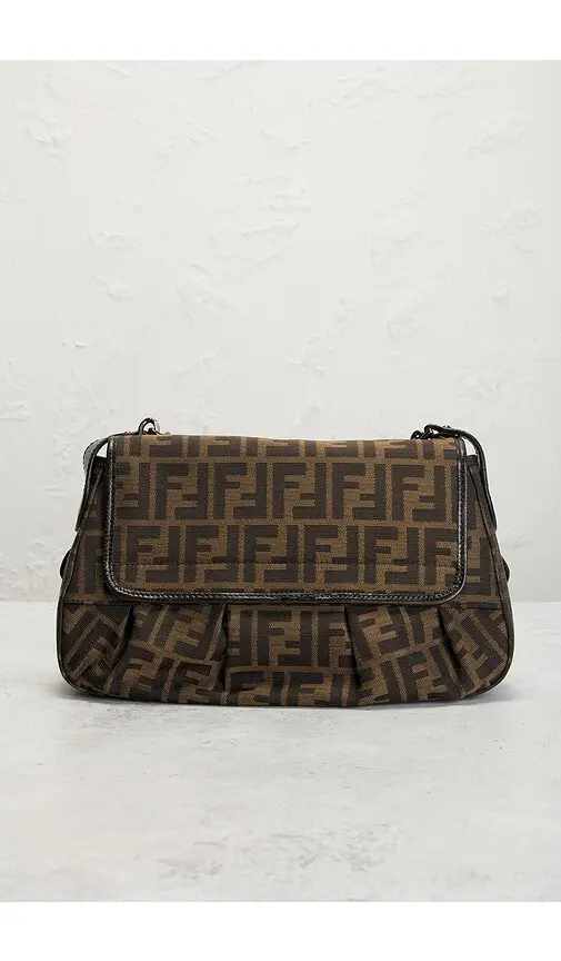 FWRD RENEW Fendi Zucca B Bis Shoulder Bag