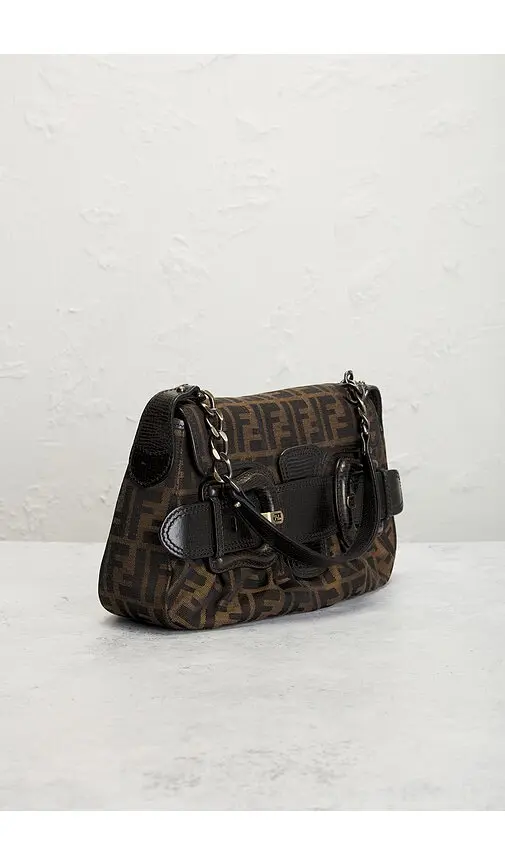 FWRD RENEW Fendi Zucca B Bis Shoulder Bag
