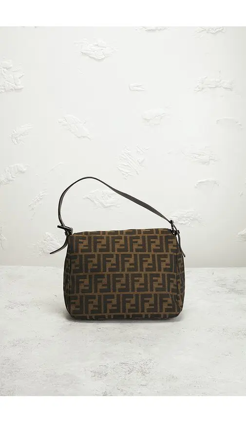 FWRD RENEW Fendi Zucca Monogram Hobo Bag