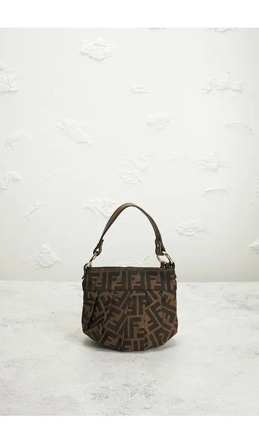 FWRD RENEW Fendi Zucca Mini Chef Shoulder Bag