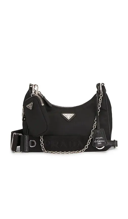 FWRD RENEW Prada Re-edition 2005 Re-nylon Shoulder Bag - Black