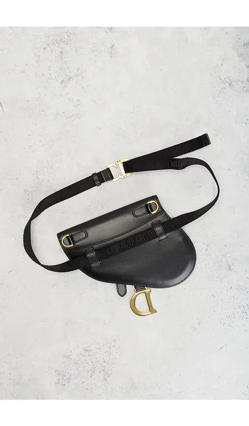 FWRD RENEW Dior Saddle Belt Bag - Black