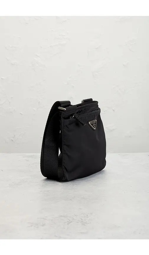 FWRD RENEW Prada Tessuto Flat Messenger Bag