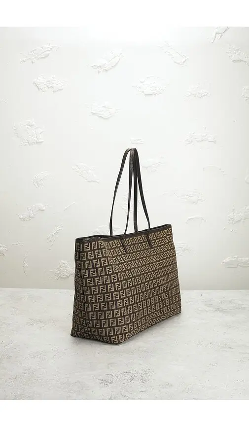 FWRD RENEW Fendi Zucca Roll Tote Bag