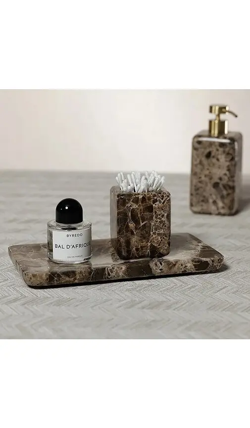 The Favorites Marble Vanity Jar In Marrã³n Emperador