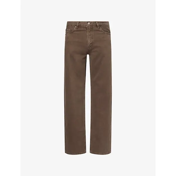 FRAME Relaxed Straight-leg Cotton-blend Jeans - Brownstone