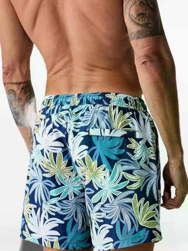 Marc O'polo Leaf-print Drawstring Swim Shorts