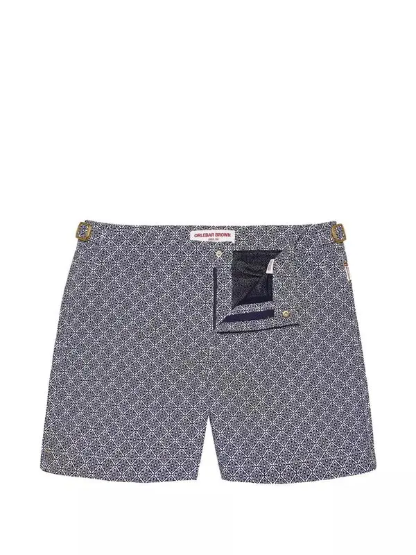 Orlebar Brown Bulldog Portico Jacquard Swim Shorts - Blue