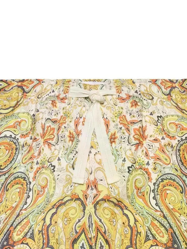 Orlebar Brown Alex Paisley-print Linen Shorts - Neutrals