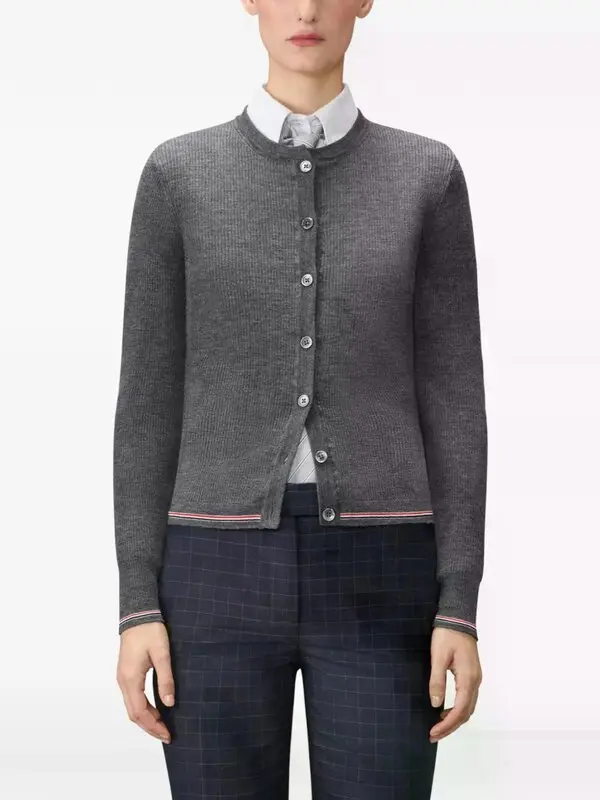 Thom Browne Rib-stitch Wool Cardigan