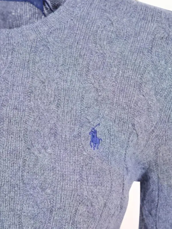 Polo Ralph Lauren Cable-knit Crew Neck Sweater - Grey