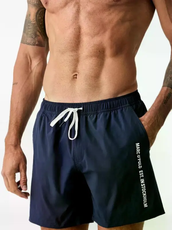 Marc O'polo Logo-print Drawstring Swim Shorts - Blue
