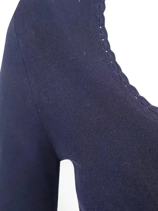 TWINSET Scalloped-edge Fine-knit Sweater - Blue