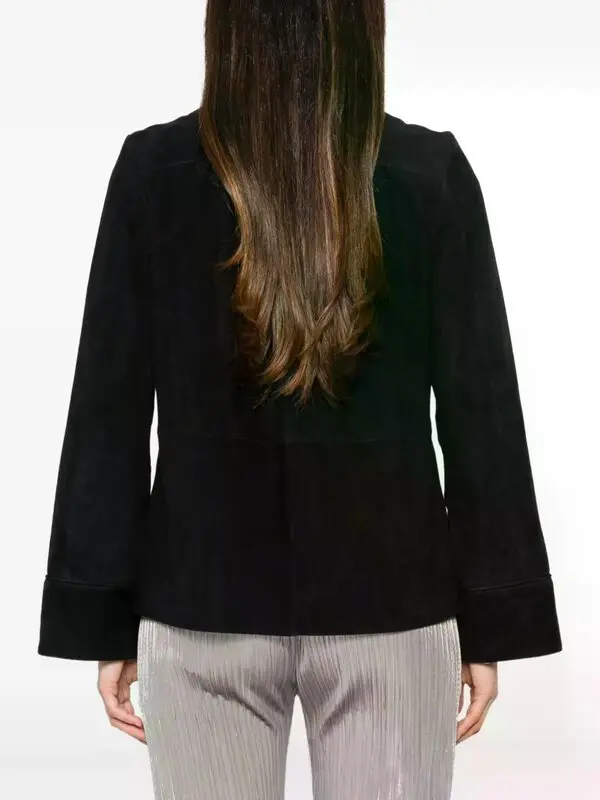 FORTE_FORTE Suede Mandarin-collar Jacket