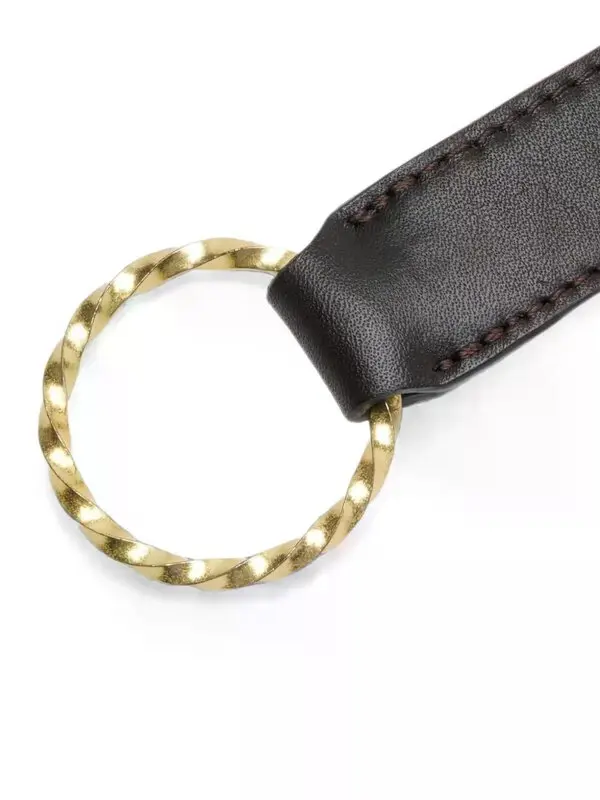 TAIGA TAKAHASHI Infinite Circle Leather Belt - Brown