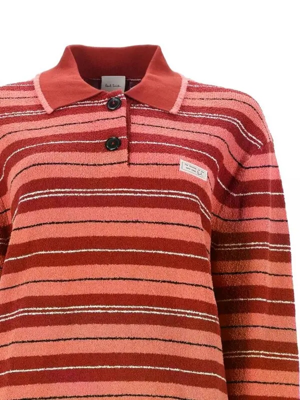 Paul Smith Striped Button-down Jumper - Red