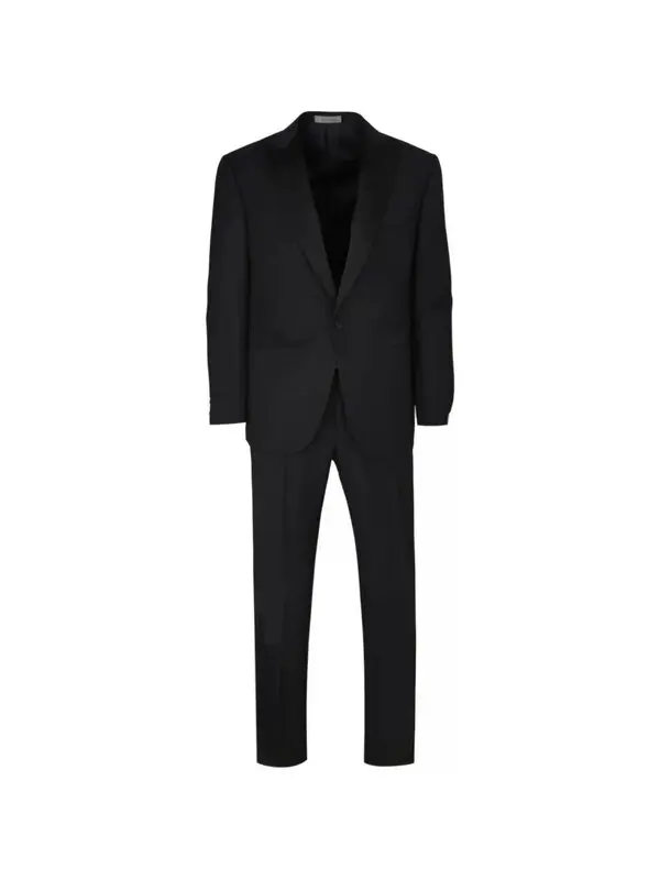 Corneliani Peak-lapel Single-breasted Suit - Black