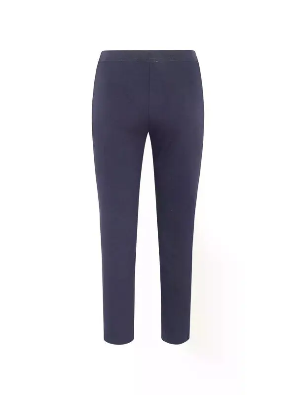 Liviana Conti Elasticated-waistband Slim-fit Trousers - Black