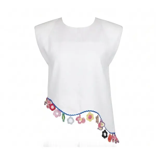 MUDA CLOTHING FZ LLC Fiji Summer Sleeveless Linen Top - White