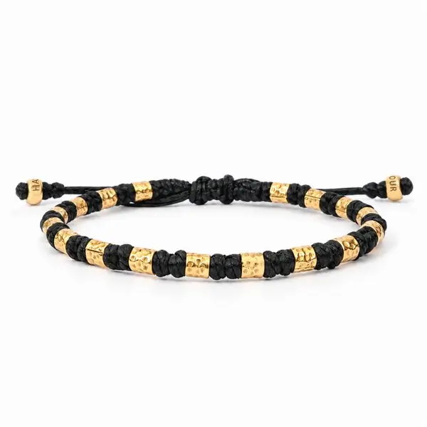 HARBOUR UK Freya Gold Vermeil Rope Bracelet - Black