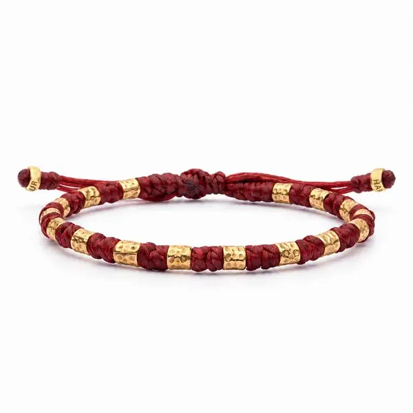 HARBOUR UK Freya Gold Vermeil Rope Bracelet - Red