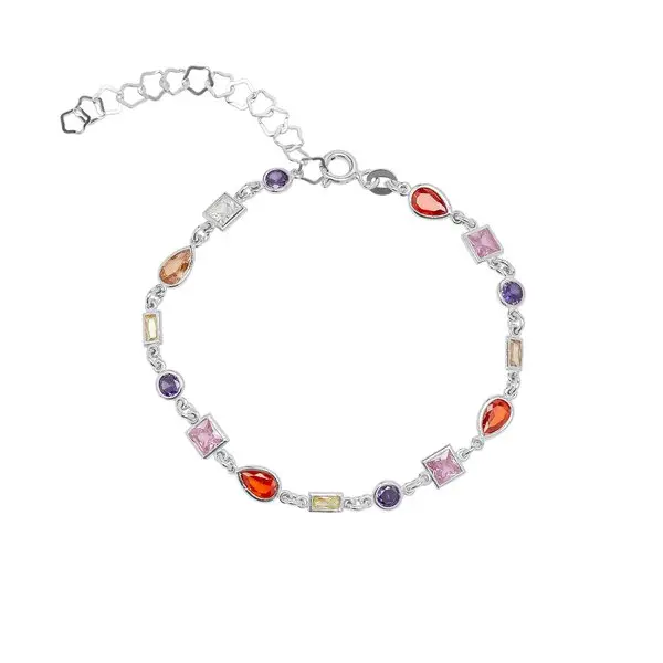 SPERO LONDON Multicolour Multi Cut Sterling Bracelet
