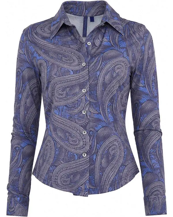 LORDS OF HARLECH Scarlet Merino Shirt Badalona Smoke - Grey