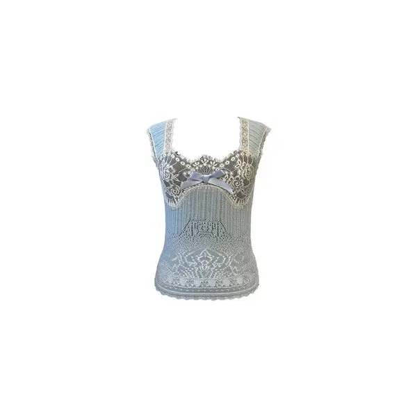 Anna Sui Lingerie Lace Knit Camisole - Blue