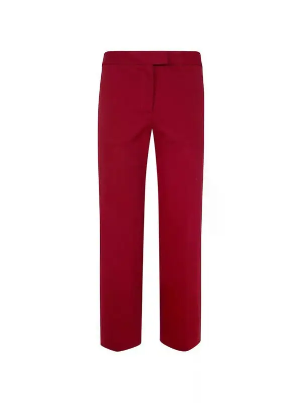 Liviana Conti Pressed-crease Straight-leg Trousers - Red