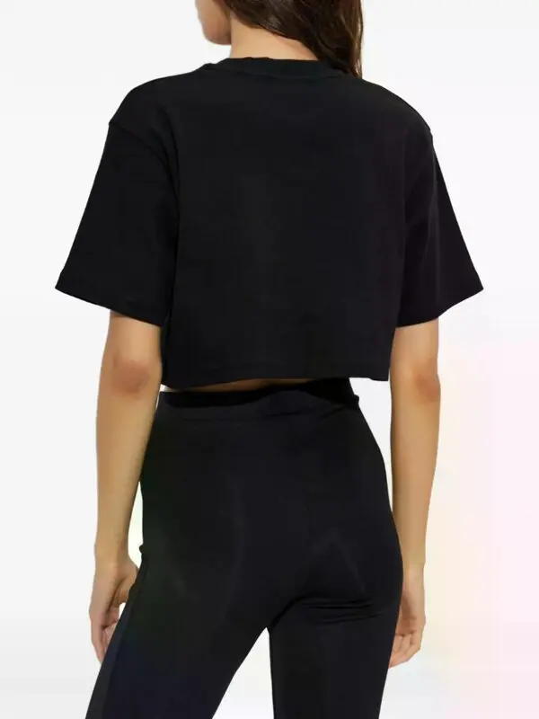 Off-White Logo-embroidered Ribbed T-shirt