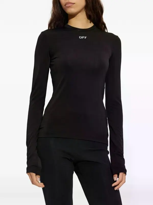 Off-White Logo-print Long-sleeve Top