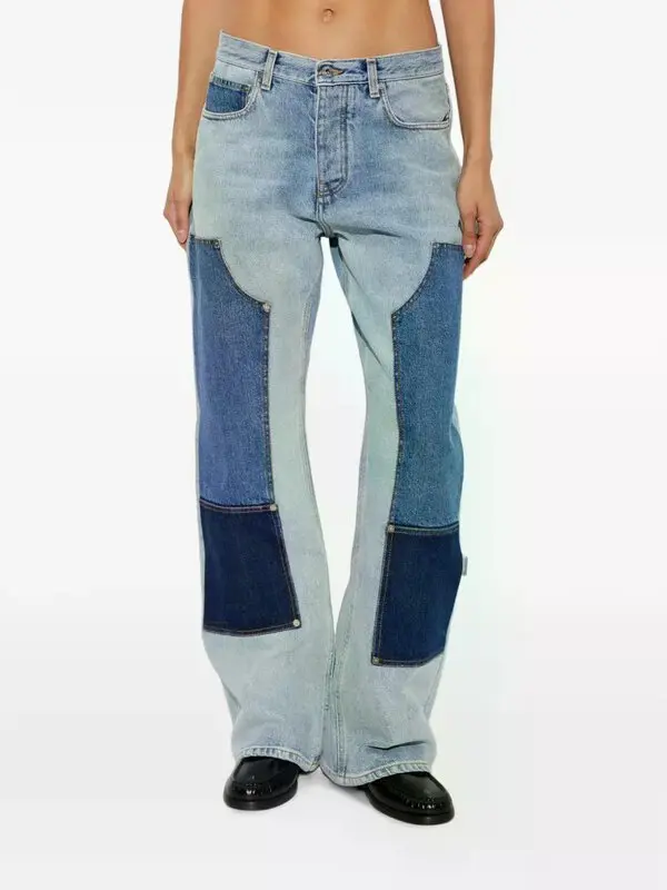 Off-White Patchwork Straight-leg Jeans