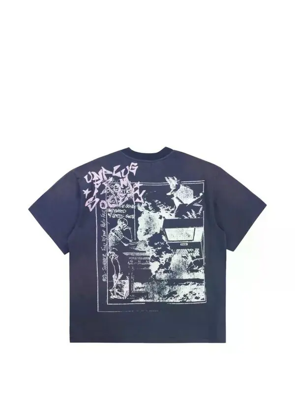 BOREDOM KILLS Graphic-print Distressed T-shirt