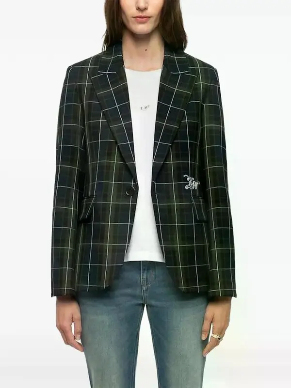 Zadig&Voltaire Vavy Tartan-print Single-breasted Blazer