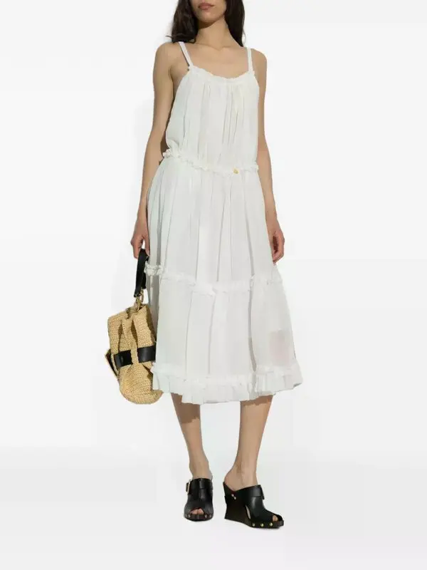 Balmain Ruffled Tiered Midi Dress