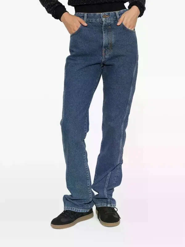 Balmain Logo-embroidered Straight-leg Jeans