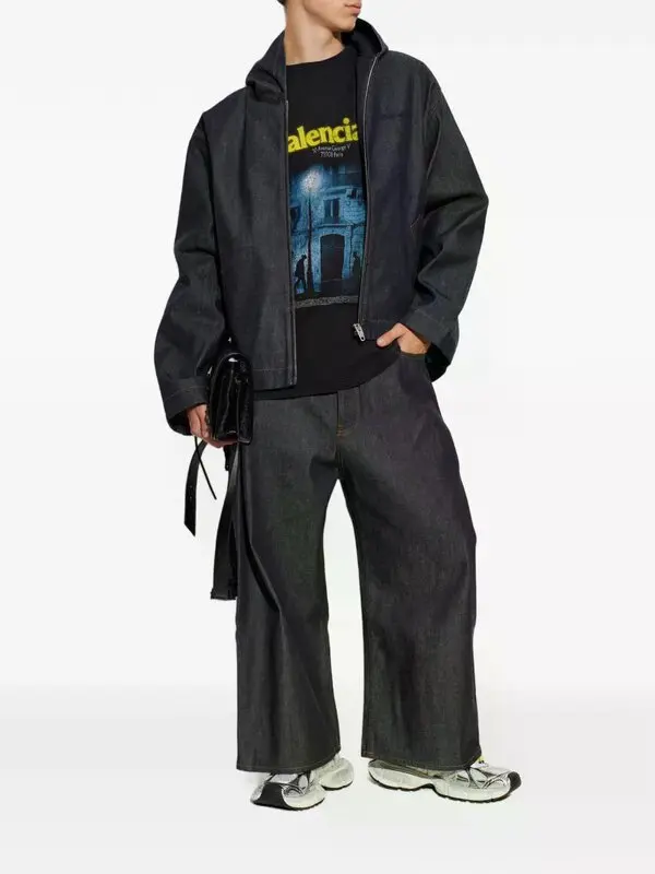 Balenciaga Hooded Denim Jacket
