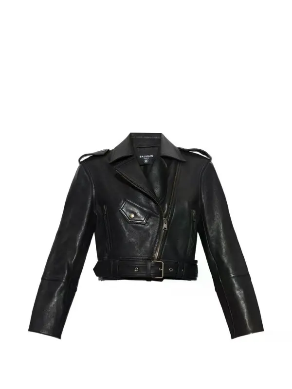 Balmain Belted Biker Jacket