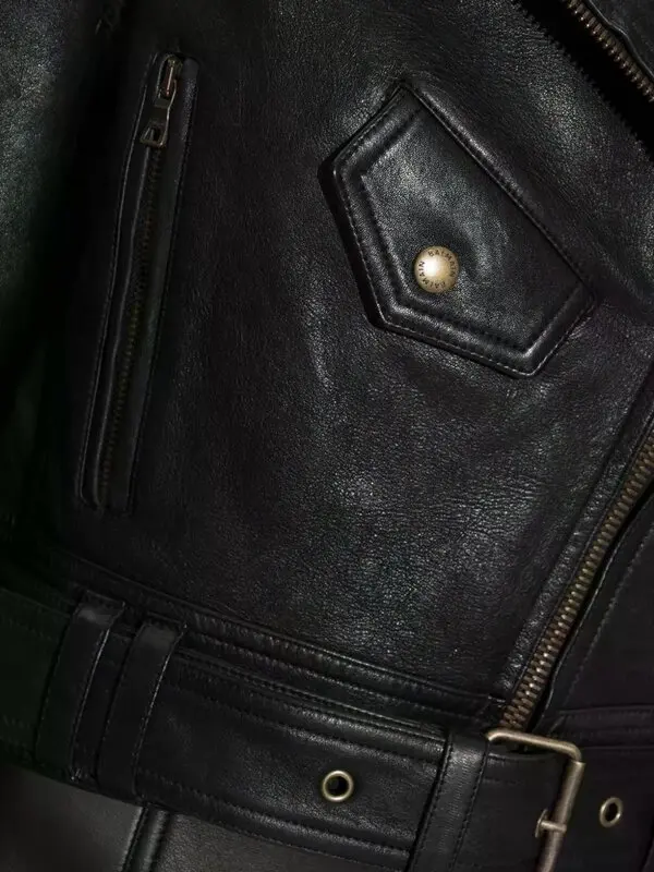 Balmain Belted Biker Jacket