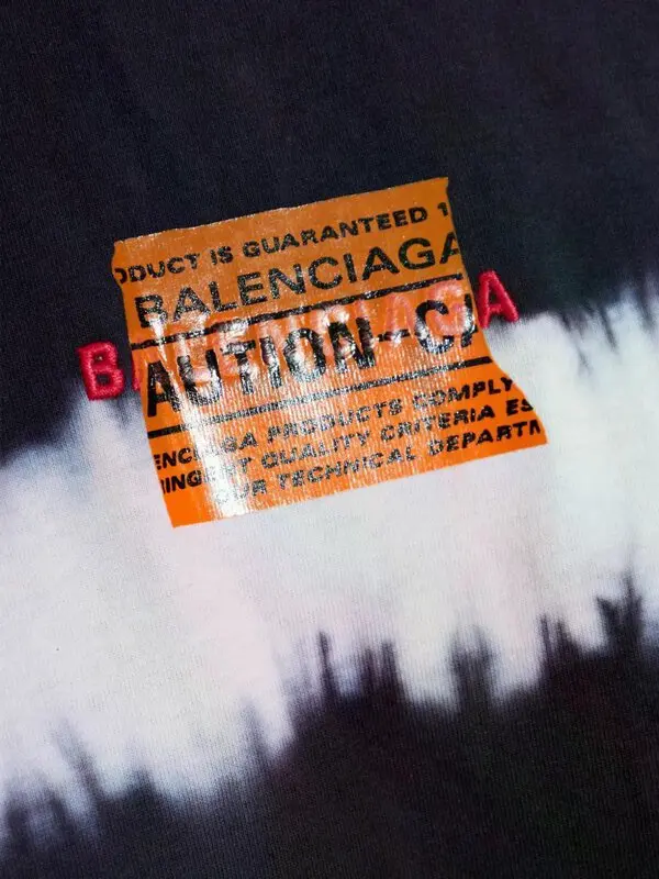 Balenciaga Tie-dye Logo-print T-shirt