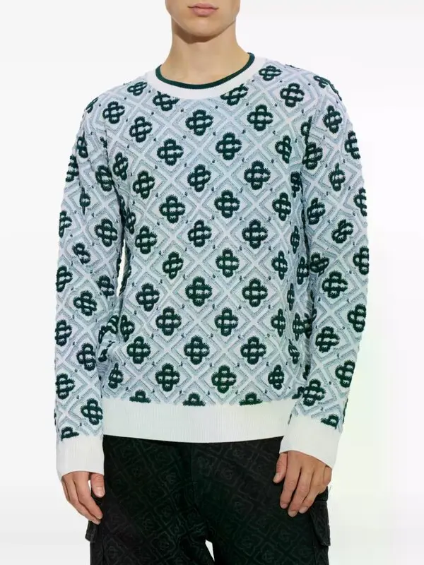 Casablanca Monogram-pattern Wool Sweater