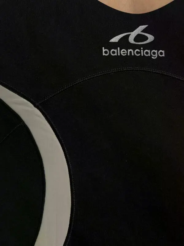 Balenciaga Logo-print Panelled Jumpsuit