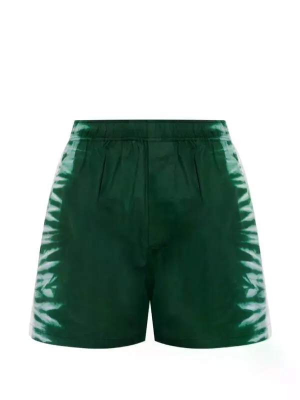 Balenciaga Tie-dye Cotton Shorts - Green