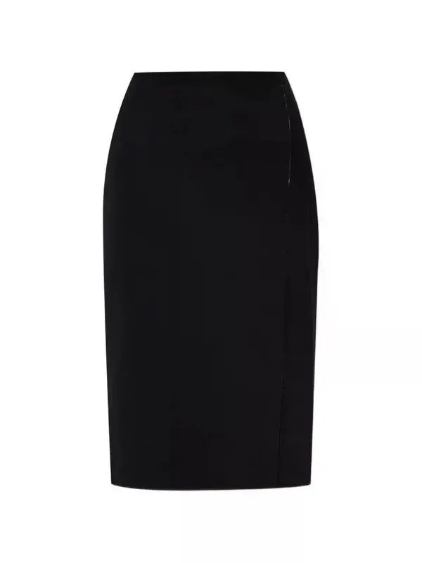 JIL SANDER Midi Raw-hem Skirt - Black