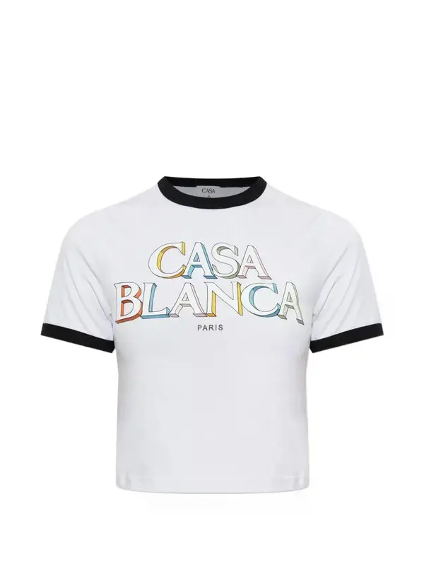 Casablanca Logo-print Cropped T-shirt