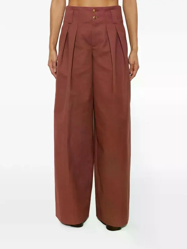Chloé Pleated Wide-leg Trousers