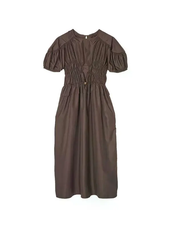 Cecilie Bahnsen Betsy Smocked Midi Dress